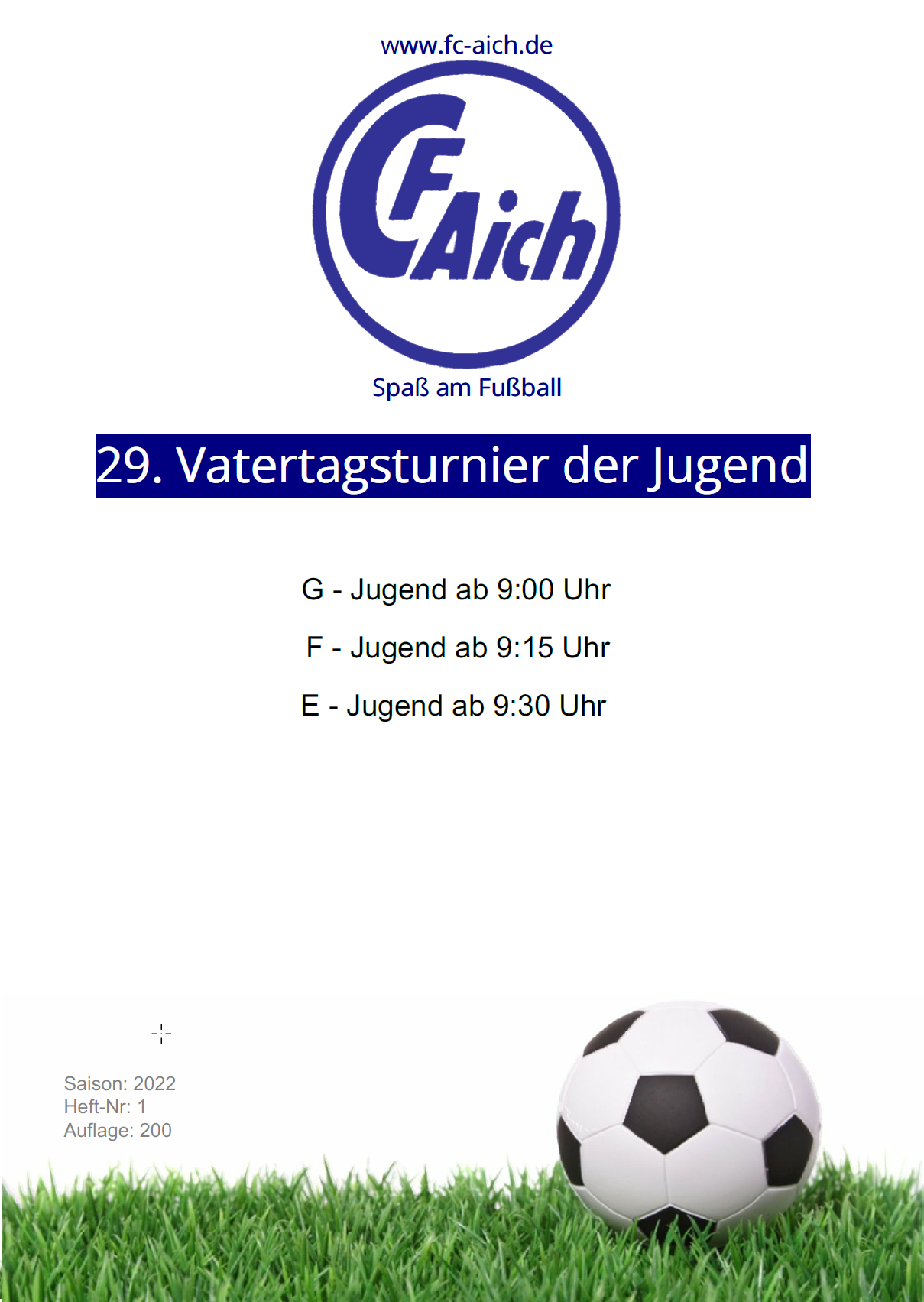 Unser Vatertagsturnier 2022 | FC Aich